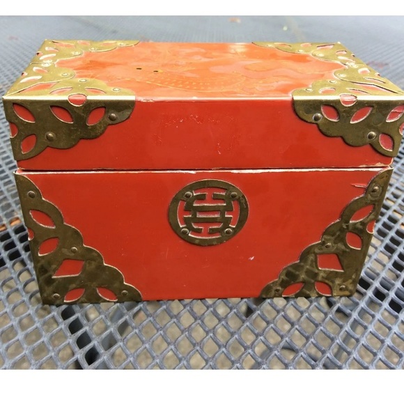 Accents | Antique Japanese Lacquer Wood Box With Hawaiian Playing Cards ...